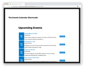 A Complete List of The Events Calendar Shortcodes