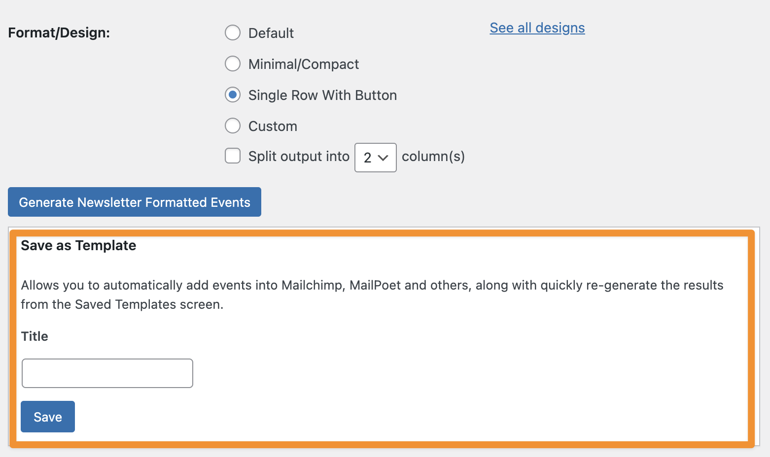 How to Save a Template of your Events - Event Calendar Newsletter